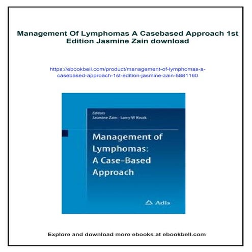 Management Of Lymphomas A Casebased Approach 1st Edition Jasmine Zain | PDF
