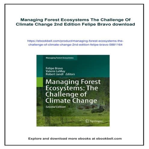 Managing Forest Ecosystems The Challenge Of Climate Change 2nd Edition ...