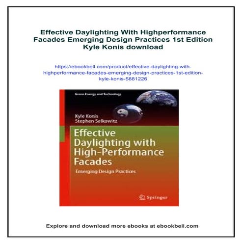 Effective Daylighting With Highperformance Facades Emerging Design ...