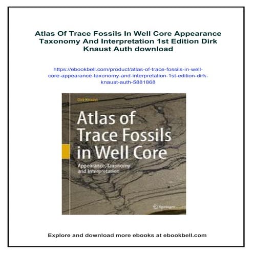 Atlas Of Trace Fossils In Well Core Appearance Taxonomy And ...