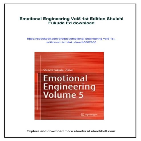 Emotional Engineering Vol5 1st Edition Shuichi Fukuda Ed | PDF