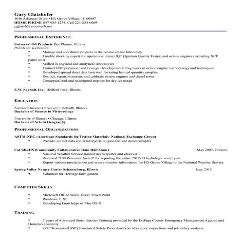 Gary's resume,2015 | DOC