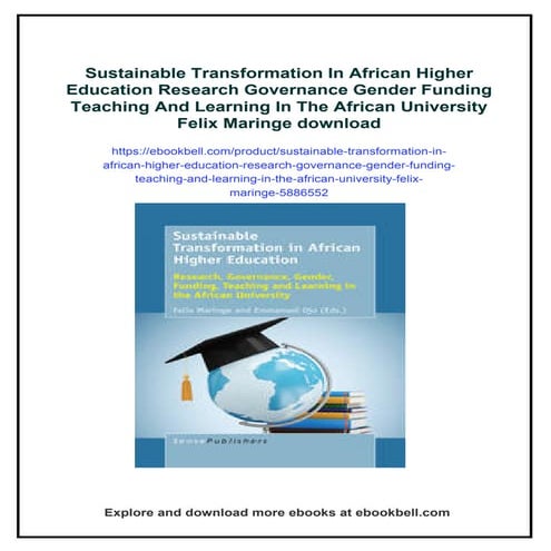 Sustainable Transformation In African Higher Education Research ...