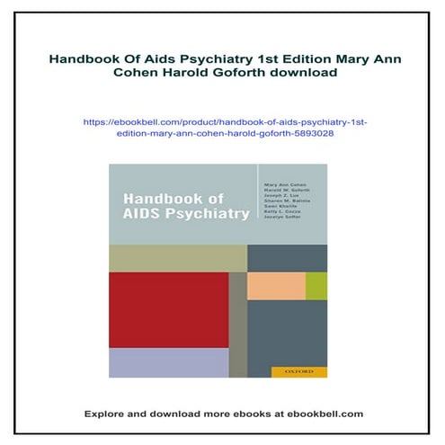 Handbook Of Aids Psychiatry 1st Edition Mary Ann Cohen Harold Goforth | PDF