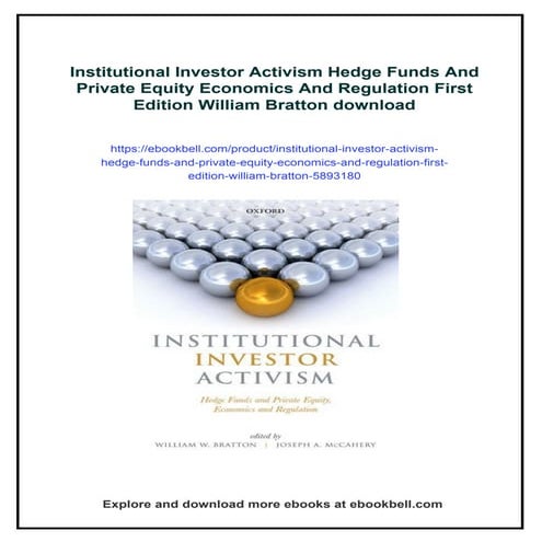 Institutional Investor Activism Hedge Funds And Private Equity ...