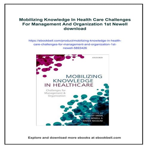 Mobilizing Knowledge In Health Care Challenges For Management And ...