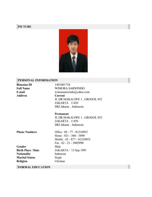 OBIAJUNWA CHIKEZIE PETER CV | DOCX | Education