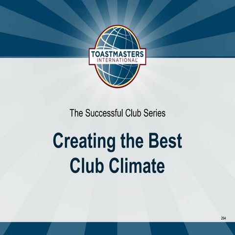 Creating the Best Club Climate (Powerpoint) | PPS