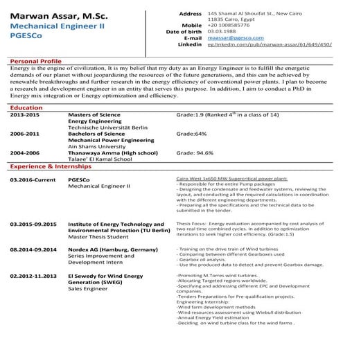 Electrical Engineer Resume1 | DOC