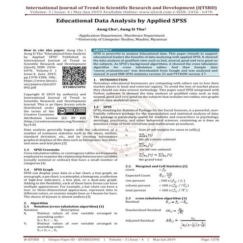 Educational Data Analysis by Applied SPSS | PDF