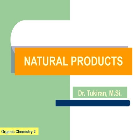 Introduction of natural products | PPTX