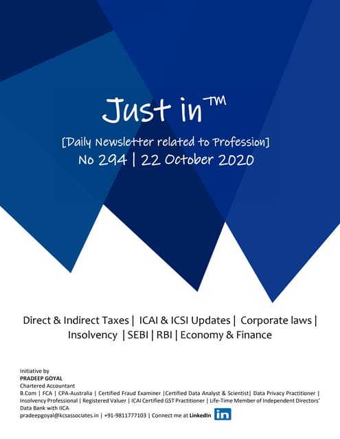 Concept of Input Service Distributor (ISD) in GST-PPT | PPT