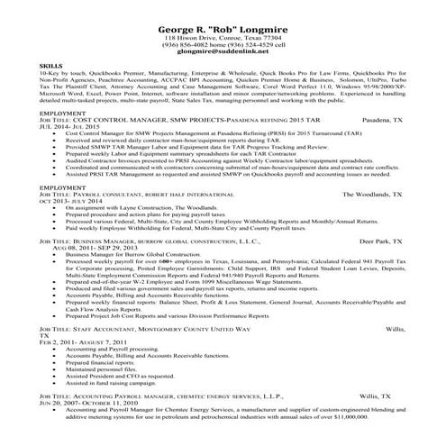 Rob Longmire Resume 2015 | DOC