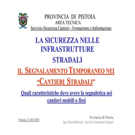 295 2015 provinciapistoia-cantieri stradali | PPT