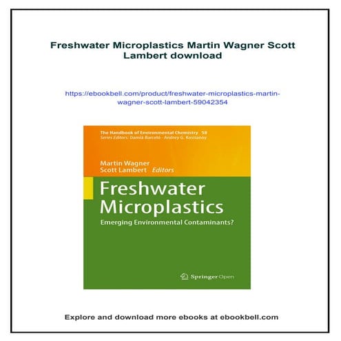 Freshwater Microplastics Martin Wagner Scott Lambert | PDF