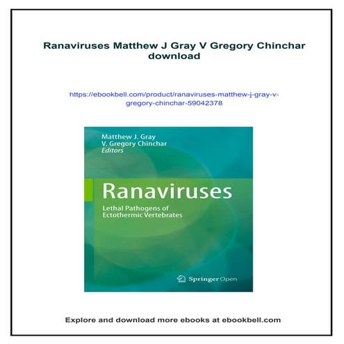 Ranaviruses Matthew J Gray V Gregory Chinchar | PDF