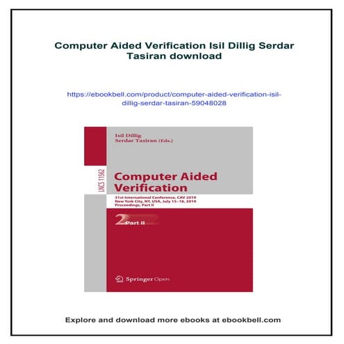 Computer Aided Verification Isil Dillig Serdar Tasiran | PDF