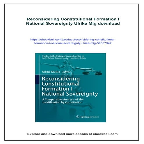 Reconsidering Constitutional Formation I National Sovereignty Ulrike ...