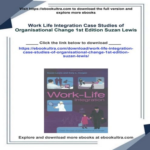 Work Life Integration Case Studies of Organisational Change 1st Edition ...