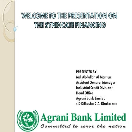 Syndication finance 06 08 15 | PPT