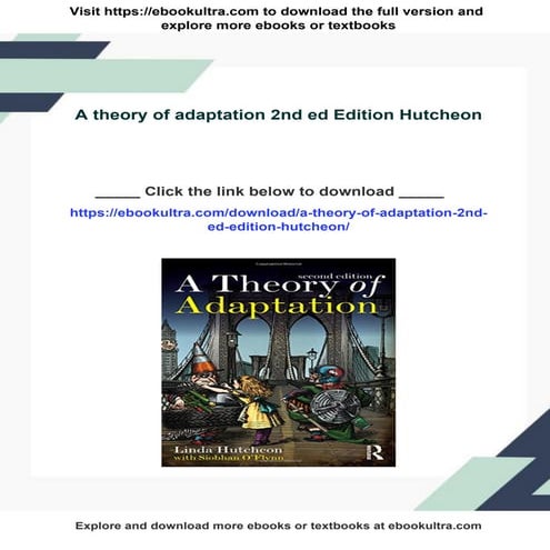 A theory of adaptation 2nd ed Edition Hutcheon | PDF