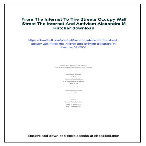 From The Internet To The Streets Occupy Wall Street The Internet And ...