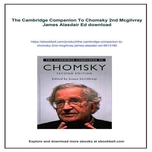 The Cambridge Companion To Chomsky 2nd Mcgilvray James Alasdair Ed | PDF
