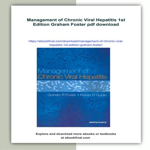 Management of Chronic Viral Hepatitis 1st Edition Graham Foster | PDF