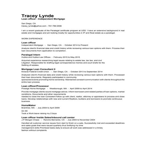 Tracey resume | PDF