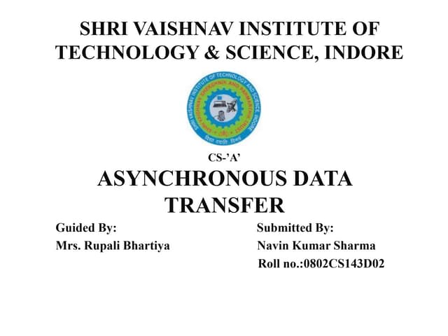 296617668 Asynchronous Data Transfer Ppt