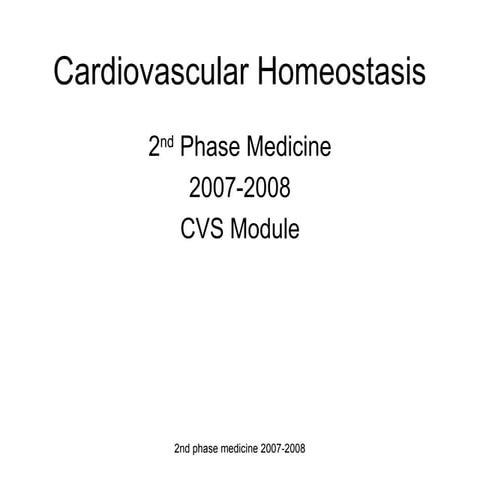 cardiovascular homeostasis during exercise | PPT