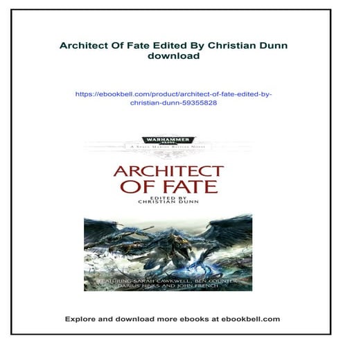 Architect Of Fate Edited By Christian Dunn | PDF