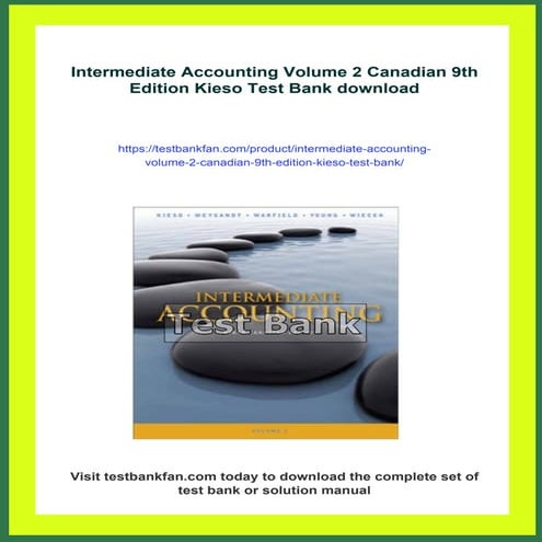Intermediate Accounting Volume 2 Canadian 9th Edition Kieso Test Bank Pdf