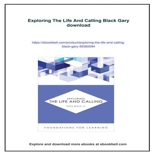 Exploring The Life And Calling Black Gary | PDF