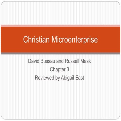 TUL 560-6-1Christian Microenterprise Development | PPTX