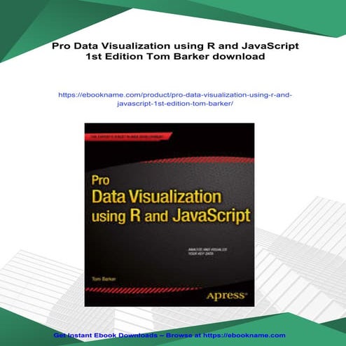 Pro Data Visualization Using R And Javascript 1st Edition Tom Barker Pdf 0436