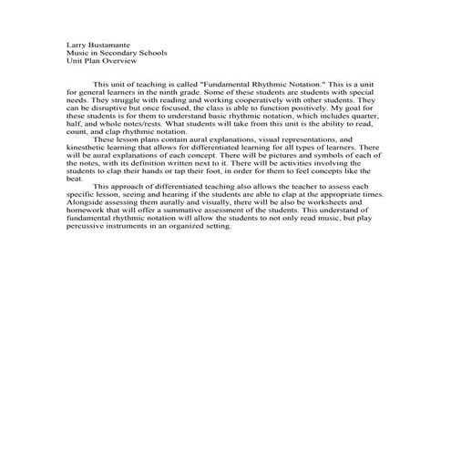 music in sec schools midterm project | PDF