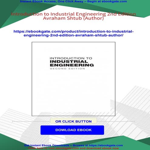 Introduction to Industrial Engineering 2nd Edition Avraham Shtub ...