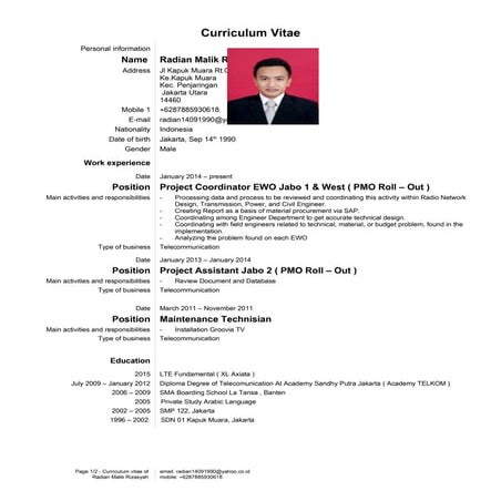 CV Radian Malik Rizasyah | DOC