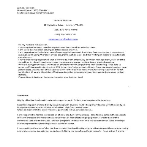 Replace All Walter's Resume | DOCX