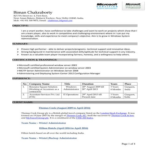 Biman_New(CV1) | PDF
