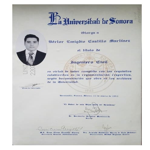 Hector Castillo Certificate | PDF