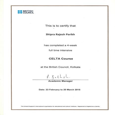 CELTA certificate | PDF