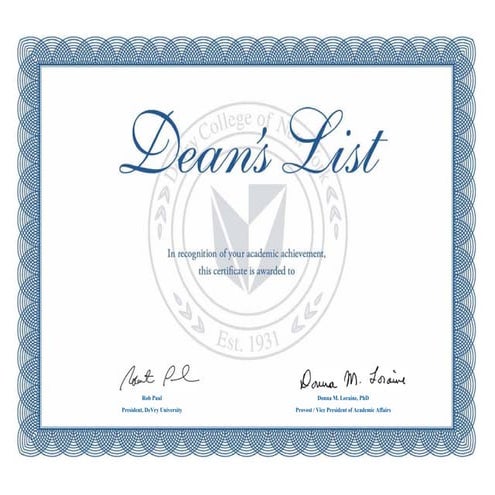 Devry Deans List Spring 2014 | PDF | Graduation | Personal Celebrations & Life Events