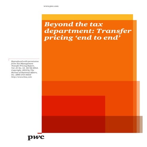 pwc-beyond-the-tax-department-transfer-pricing-end-to-end-2013-04-en | PDF