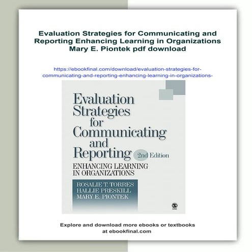 Evaluation Strategies for Communicating and Reporting Enhancing ...