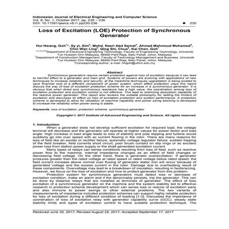 Loss of excitation | PDF