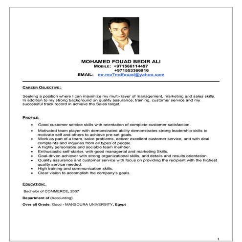 mohamed fouad resume | DOC