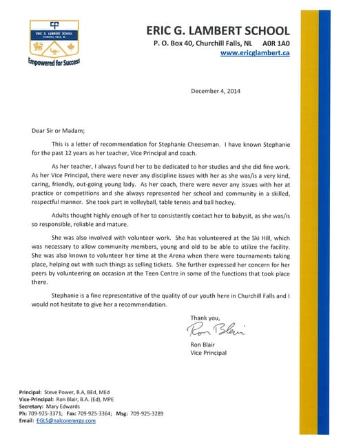 Letters of Recommendation from Co-Workers | PDF