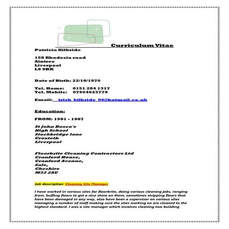 trish CV 2 | PDF